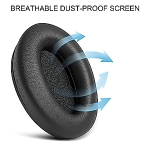 Gvoears Ear Pads for Sony XM3 WH-1000XM3 Wireless Noise Cancelling Over Ear Headphones Replacement Leather Earpads Cushions Earmuffs for WH 1000XM3 with Noise Isolation Memory Foam(Black)