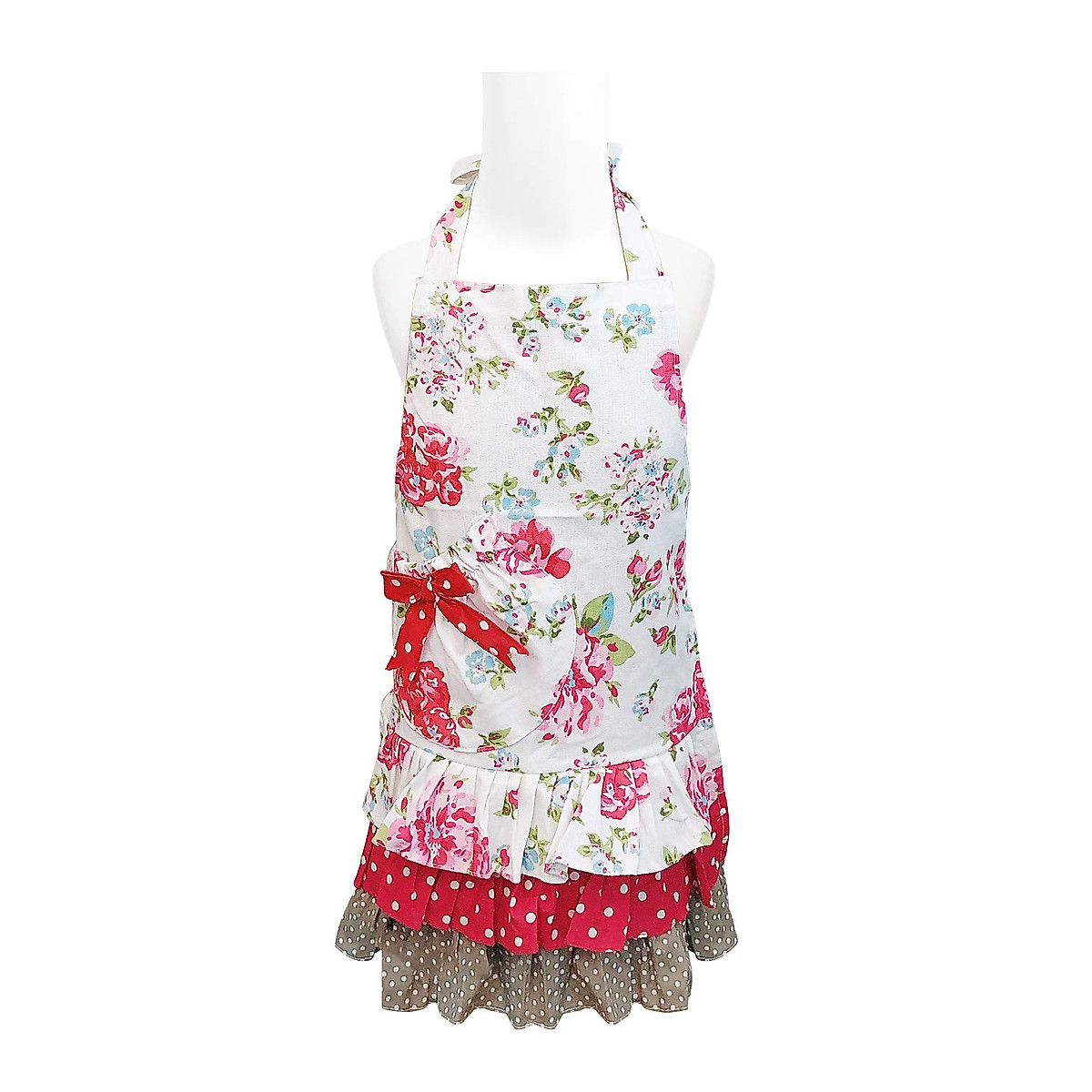 Wrapables Mother and Daughter Ruffles and Roses Apron for Baking, Cooking & Crafts, Mommy & Me Set
