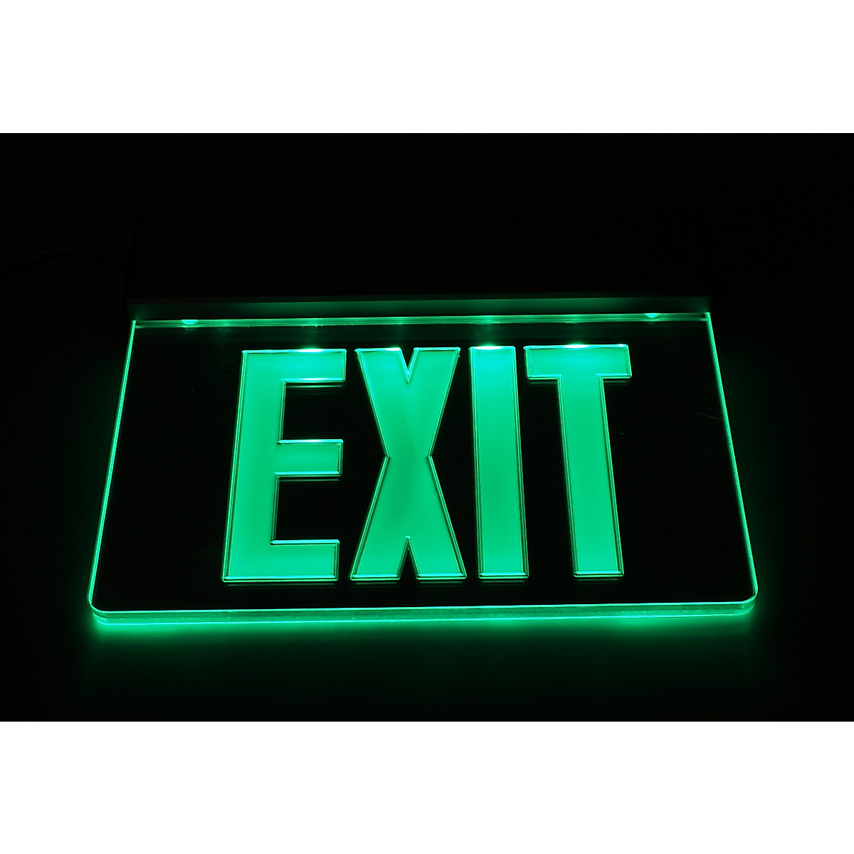 NICOR Lighting LED Emergency Exit Sign, Mirrored with Green Lettering (EXL2-10UNV-AL-MR-G-2)