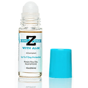 ZeroSweat Antiperspirant Deodorant with Aloe | Clinical Strength Hyperhidrosis Treatment - Reduces Armpit Sweat for Up To 7-days per Use - Protection from Excessive Sweating and Odor for Men and Women