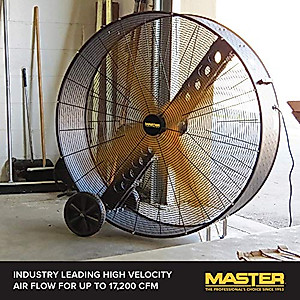 MASTER 48 Inch Industrial High Capacity Barrel Fan - Use for Shop, Garage or Warehouse, All-Metal Construction with OSHA-Compliant Safety Guards, 2 Speed Settings (MAC-48-BDF)