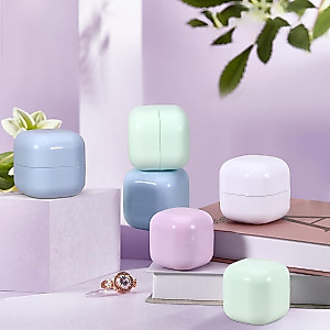 ASEVAT Refillable Cream Jars with Lids, 4 pack Leakfproof Travel Cosmetic Containers, Small Cosmetic Jars for Cream, Lotion, Face Scrub, Hair Conditioner (1.7oz-4 Pcs)