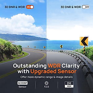 70mai Dash Cam M310, Dash Camera for Cars 1296P QHD, Smart Dash Cam Front Built in WiFi, 130° Wide-Angle FOV, WDR, Night Vision, iOS/Android Mobile App, Loop Recording, Parking Monitor, Time-Lapse