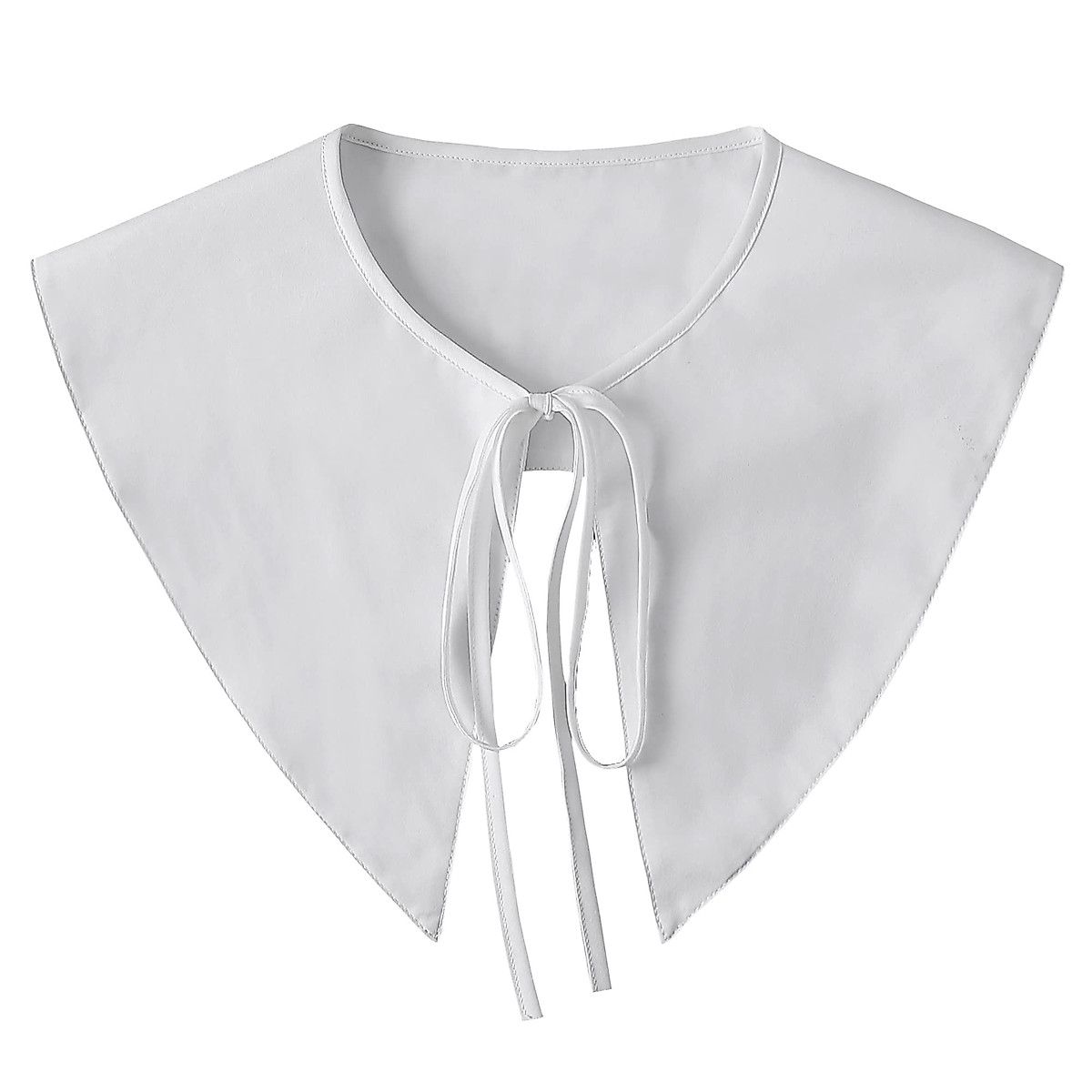 SUZALA Fake Collar Little Shawl Top Detachable Blouse False Collar for Women Girls (PointedCollar-White)