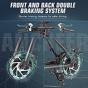 ANCHEER 500W Electric Bike 26'' Gladiator Electric Mountain Bike, 48V 10.4Ah Removable Battery, Up to 50 Miles, 3.5H Fast Charge, Cruise Control, Lockable Suspension Fork, 21Speed Ebike for Adults