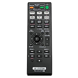 RM-ADU078 RMADU078 Replace Remote Control fit for Sony DVD Home Theater AV System HCD-DZ610 DAV-DZ170 DAV-DZ171 DAV-DZ175 RM-ADU079 DAV-TZ210 DAV-TZ510 DAV-TZ710 HBD-DZ170 HBD-DZ171 HBD-DZ175