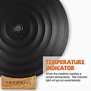 CROWNFUL Mini Waffle Maker Machine, 4 Inch Chaffle Maker with Compact Design, Easy to Clean, Non-Stick Surface, Recipe Guide Included, Perfect for Breakfast, Dessert, Sandwich, or Other Snacks, Black