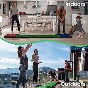 Putt Partee Golf Pong Putting Game, Portable Indoor-Outdoor Golf Game Set with Realistic Putting Green, 2 Real Golf Balls, 2 Golf Putters & Travel Bag, Fun Tailgate Games and Yard Games