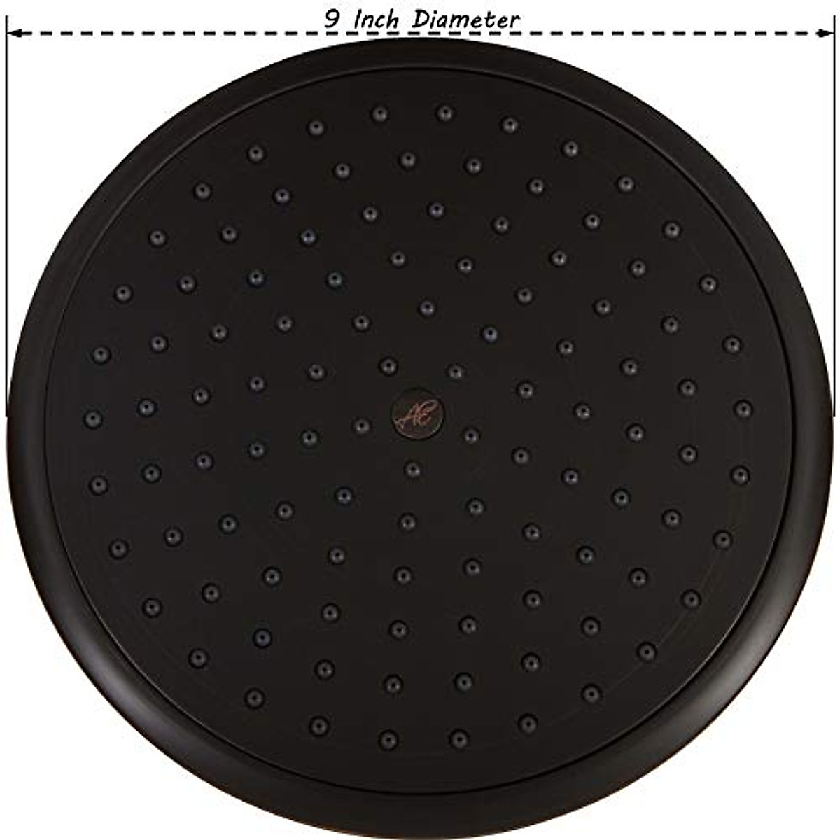 Waterfall Showerhead - 9 Inch Large Overhead Rain Shower Head - High Flow Best With Extension Arm, 2.5 GPM - Oil-Rubbed Bronze