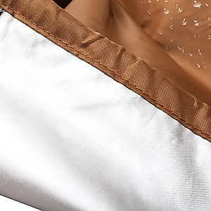 Yesland Central Air Conditioner Covers for Outside Units - AC Covers Water Resistant and Windproof Design AC Unit Cover - Universal Brown Winter AC Unit Cover (32''L x 32''W x 36''H)