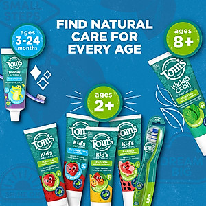 Tom's of Maine Natural Children's Fluoride Toothpaste, Watermelon, 5.1 oz