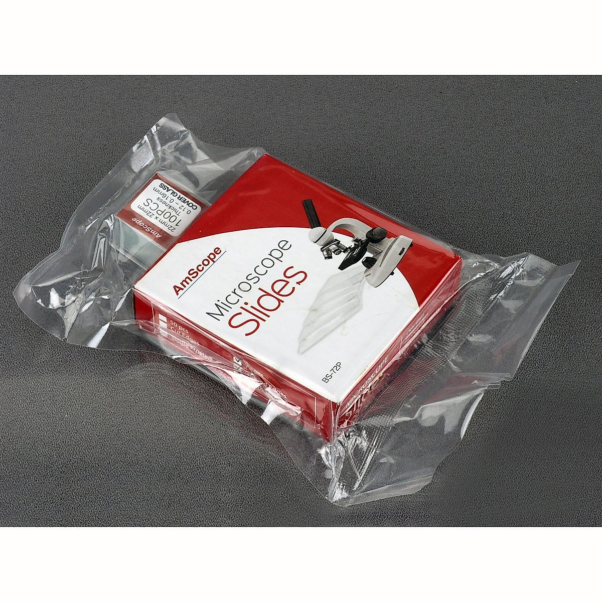 AmScope Deluxe Assorted Sample Specimens Set w/Microscope Slides & Slipcovers - 100 Prepared Sample Slides, 72 Blank Glass Slides + 100 Coverslips, 50 1mL Pipettes