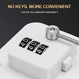 High-end Fridge Lock, Keep Your Food and Kids Safe with Our Refrigerator Lock - No Keys Needed, Combination Lock for Fridge, Pantry, and Cabinet (Pads Size: 2.6 x 2.6 in)