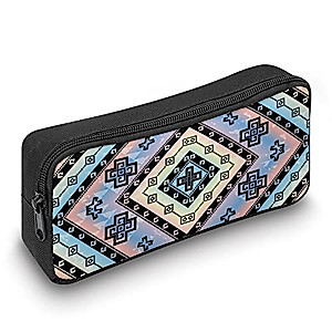 Abstract Aztecs Pencil Case Makeup Bag Big Capacity Pouch Organizer for Office College