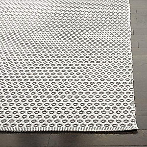 Safavieh Montauk Collection 5' x 8' Grey/Ivory MTK616F Handmade Cotton Area Rug
