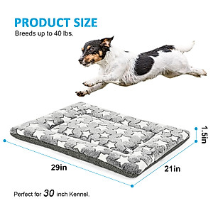 Kigmmro Dog Bed Mat, Machine Washable Pet Bed Pad for 30-inch Kennel, Reversible Dog Crate Pad for Medium Small Dogs, Portable and Soft Pet Bed Mat