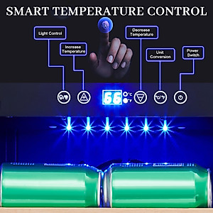 Garvee Wine Fridge, Wine Cooler Dual Zone, Wine and Beverage Refrigerator 28 Bottles and 80 Cans with Glass Door, Adjustable Shelves, Digital Temperature Control, Freestanding/Built-in