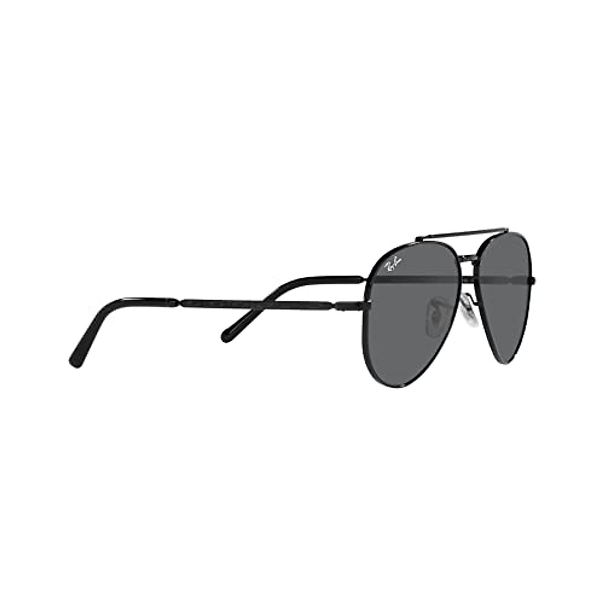 Ray-Ban RB3625 New Aviator Sunglasses, Black/Dark Grey, 62 mm