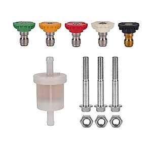 Mikatesi 7/8" Shaft Vertical Pressure Washer Pump 2600-3000 PSI @2.5 GPM OEM & Power Washer Pump Replacement with Troy Bilt SRMW22G26-EZ Craftsman AR Front Inlet/Outlet