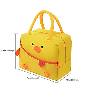 AtbeTa 3D Cute Duck Lunch Bag Large Bento Box Container Insulated Reusable Cooler Tote Office Work Travel Picnic (1 duck)