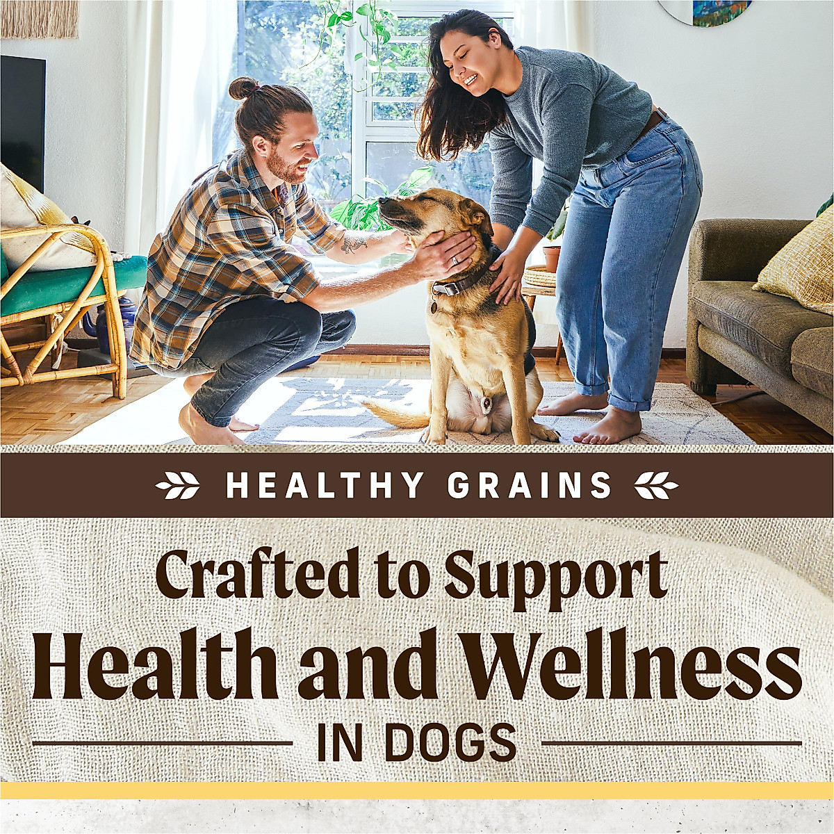 Merrick Immune Health Recipe, Healthy Grains Chicken Dry Dog Food with Freeze-Dried Clusters with Superfoods - 4 lb. Bag