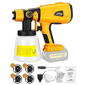 Cordless Paint Sprayer for Dewalt 20v 60v Battery,HVLP Paint Sprayer Gun for Cabinets Cars Walls Furniture House Painting (Tool Only)