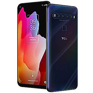 TCL 10L, Unlocked Android Smartphone with 6.53" FHD + LCD Display, 48MP Quad Rear Camera System, 64GB+6GB RAM, 4000mAh Battery (Renewed)