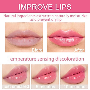 BINGBRUSH 2Pcs Clear Crystal Color Changing Lipstick, Moisturizing, Waterproof, Long Lasting, Made with Avocado, Beeswax, Plant Extract, Olive Oil, 6 Kinds of Vitamin E