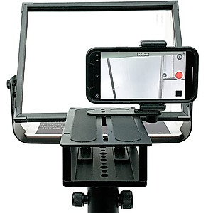 Glide Gear TMP100 Adjustable iPad/ Tablet/ Smartphone Teleprompter Beam Splitter 70/30 Glass w/ Carry Case No Plastic All Metal / No Assembly Required