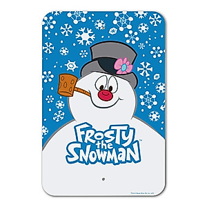 Frosty the Snowman Snowing Home Business Office Sign