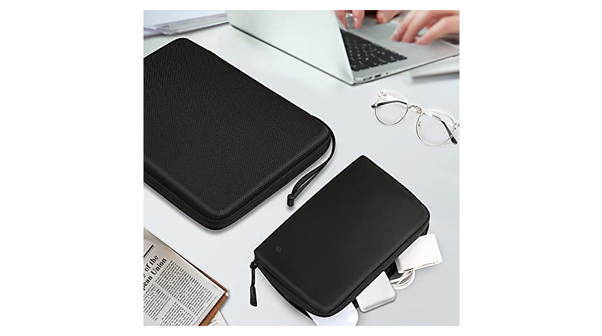 Finpac Hard Laptop Sleeve with Tech Pouch for 14-Inch & 13-Inch Laptops