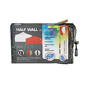 E-Z UP Recreational Half Wall, Fits Angled Leg 10' x 10' Canopy, Truss Clips and Storage Bag, Steel Gray (Canopy/SHELTER NOT Included, NO Poles)
