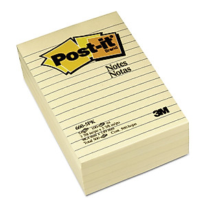 Post-it Pop-up Notes, 4 in x 6 in, 5 Pads, America's #1 Favorite Sticky Notes, Canary Yellow, Clean Removal, Recyclable (660-5PK)