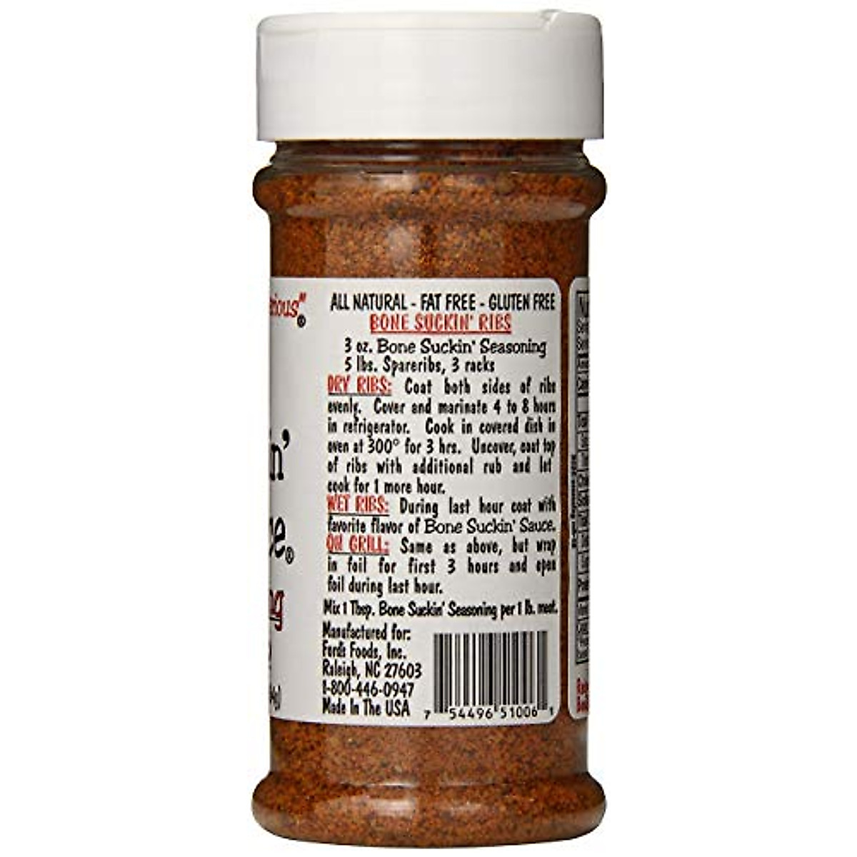 Bone Suckin' Sauce Bone Suckin' Original Seasoning and Rub, 5.8 Ounce