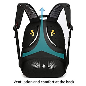 SHRRADOO Extra Large 52L Travel Laptop Backpack with USB Charging Port, College Backpack Airline Approved Business Work Bag Fit 17 Inch Laptops for Men Women,Red