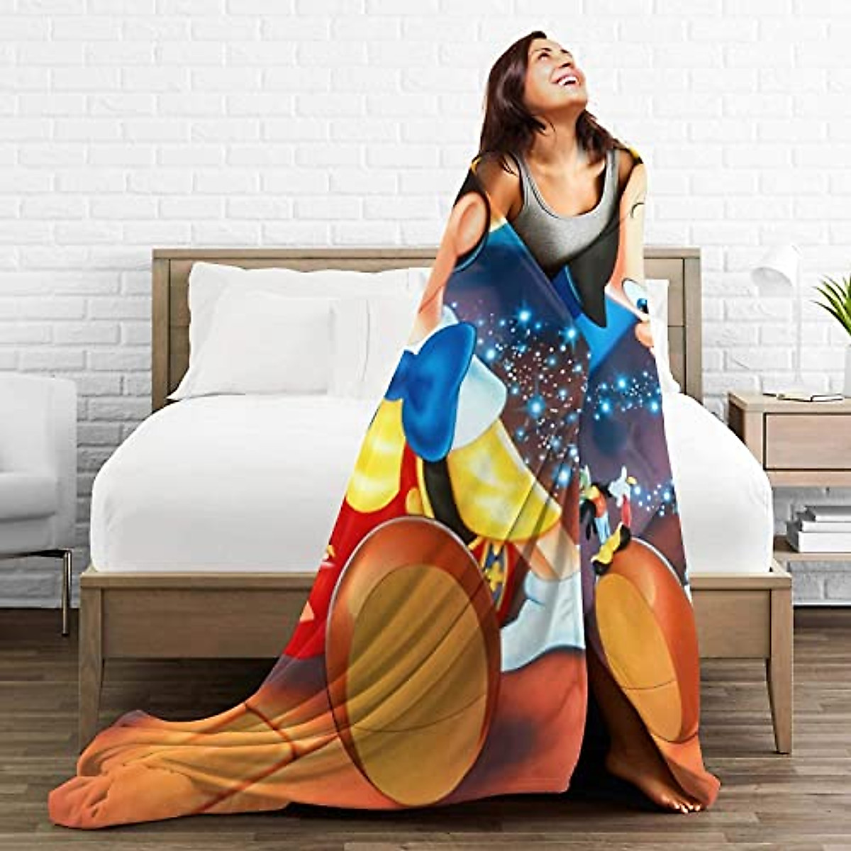 Hipeya Cartoon Blanket Lightweight Cozy Soft Throw Blanket Flannel Blankets for Bed Couch Living Room 60'' x 50''