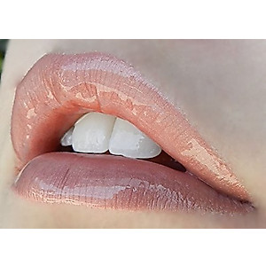 Lipsense Pink Champagne cool undertones with a metallic shimmer finish