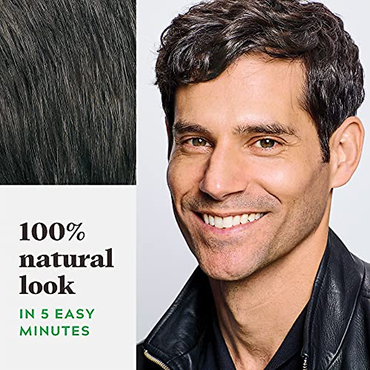 Just For Men Shampoo-In Color (Formerly Original Formula), Mens Hair Color with Keratin and Vitamin E for Stronger Hair - Deep Dark Brown, H-46, Pack of 1