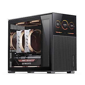 JONSBO D31 MESH SC Black Micro ATX PC Case with Screen, M-ATX/ITX Motherboard/Support RTX 4090(335-400mm) GPU 360/280AIO,Power ATX/SFX: 100mm-220mm Multiple Tool-Free Design Computer case