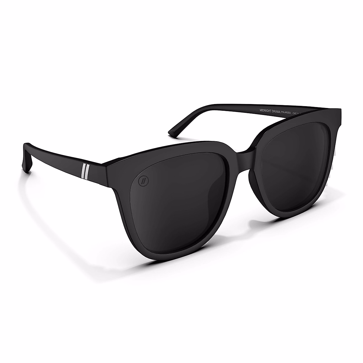 Blenders Eyewear Grove – Polarized Sunglasses – Butterfly Frames with Acetate Temples – 100% UV Protection – For Women – Midnight Drama