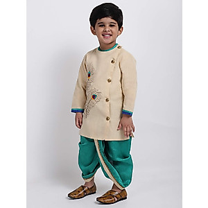 AHHAAAA Kids Ethnic Festive and Party Wear Cotton Kurta and Dhoti Pant Set for Baby boys