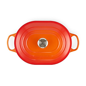 Le Creuset Enameled Cast Iron Signature Oval Casserole, 3.75 qt., Flame