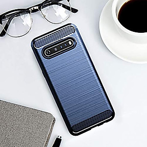 Osophter for LG V60 ThinQ Case,LG V60 Case Shock-Absorption Flexible TPU Rubber Full-Body Protective Phone Cover for LG V60 ThinQ(Blue)