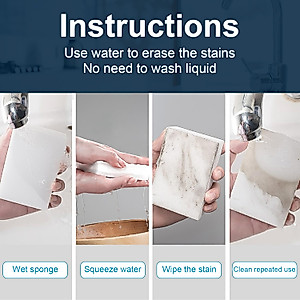 Magic Sponge Eraser,POWOBEST 50 Pack 2X Density Extra Thick Melamine Sponge,Household Extra Large Cleaning Pads，Melamine Foam, No Scratches Cleaning Sponge,Multi-Purpose Bathroom,Floor, Kitchen