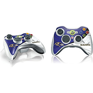 Skinit Decal Gaming Skin compatible with Xbox 360 Wireless Controller - Officially Licensed NFL Baltimore Ravens Design