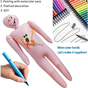 60" Full Size Inflatable Body Mannequin DIY Halloween Decorations Cosplay Props inflatable dummy Perfect to Dress up &Costume Display for Yard Patio House Decor(Appearance Patent Product)