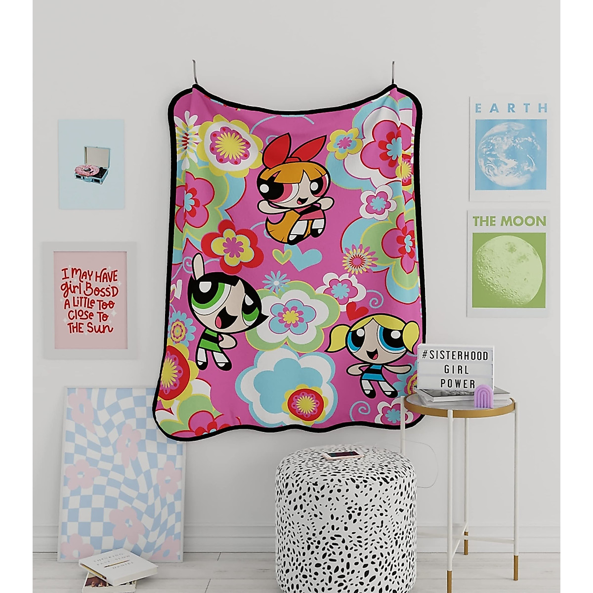 Franco Power Puff Girls Bedding Super Soft Micro Raschel Throw, 46 in x 60 in, (Official Licensed Power Puff Girls Product) Collectibles