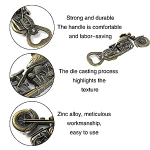 Motorcycle Bottle Opener, Antique Motorcycle Wine Bottle Opener Beer Corkscrew for Outdoor Campaign Bar Restaurant