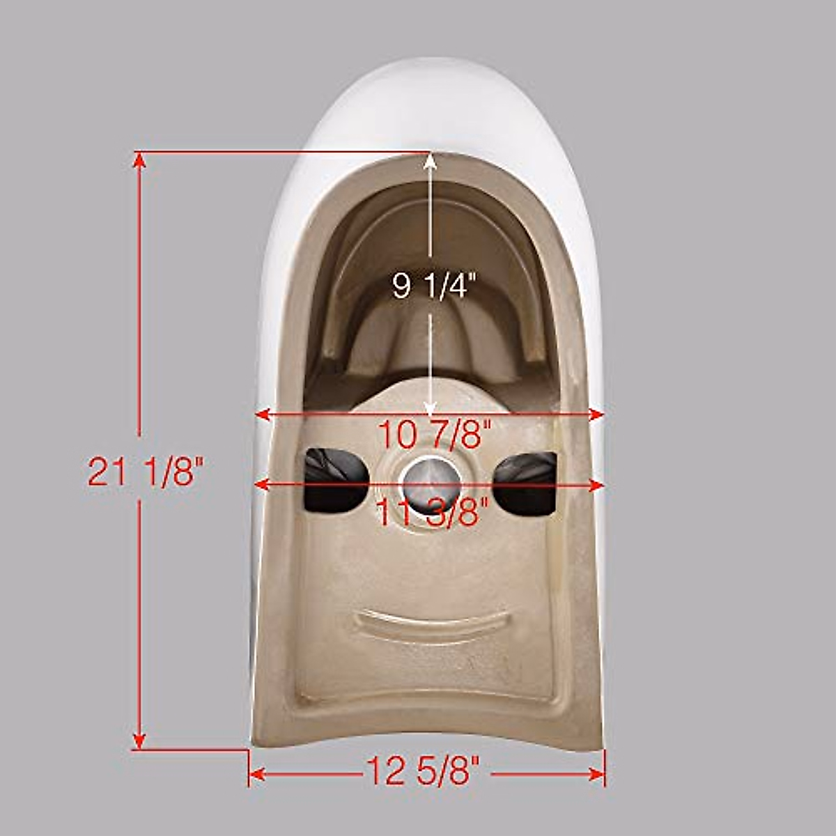 WOODBRIDGEE Modern Elongated One piece Toilet Dual flush 1.0/1.6 GPF,with Soft Closing Seat,1000 Gram MaP Flushing Score,white,T-0032