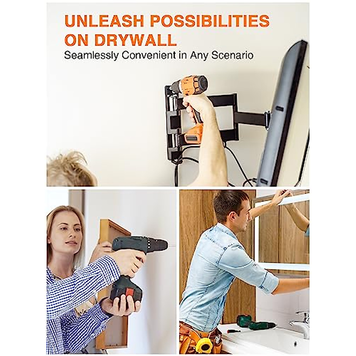 Mecurate Stud Finder Wall Scanner Sensor - 5 in 1 Electronic Stud with LCD Display & Audio Alarm for Wood AC Live Wire Metal Studs Detection Joist Pipe